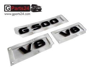 G-Klasse G500 Typkennzeichen V8 Emblem schwarz glänzend SET w463a w463